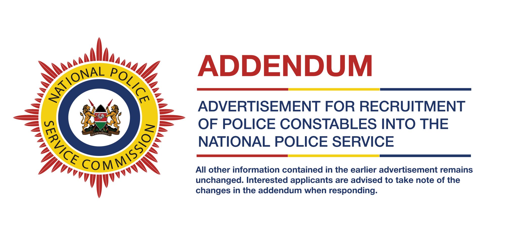 ADDENDUM : ADVERTISEMENT FOR RECRUITMENT OF POLICE CONSTABLES INTO THE ...